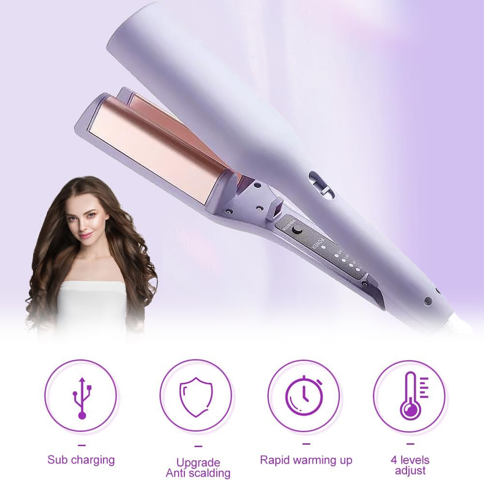Hair Waver, 32Mm Mermaid Hair Wavers for Short/Medium/Long, V-Shaped ...