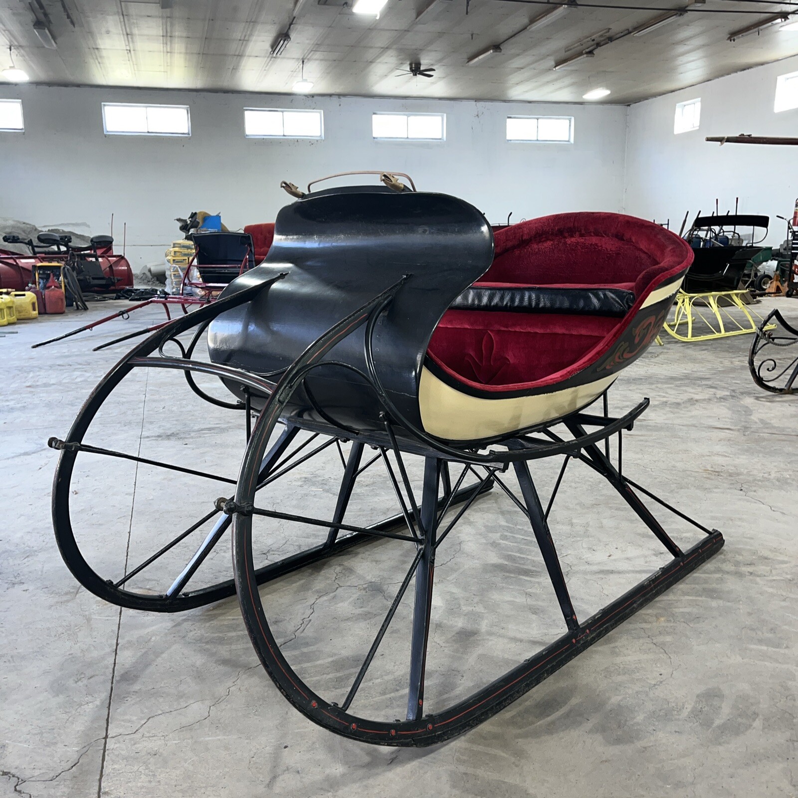 Antique Currier & Ives Albany Cutter Sleigh With Shafts | eBay