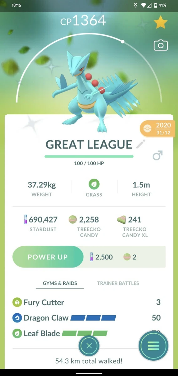 Shiny Treecko Evolution