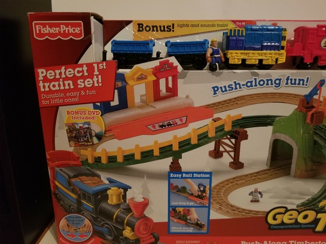 Push Along Timbertown Railway Geo Trax Fisher Train Set 2019 V7294 for ...