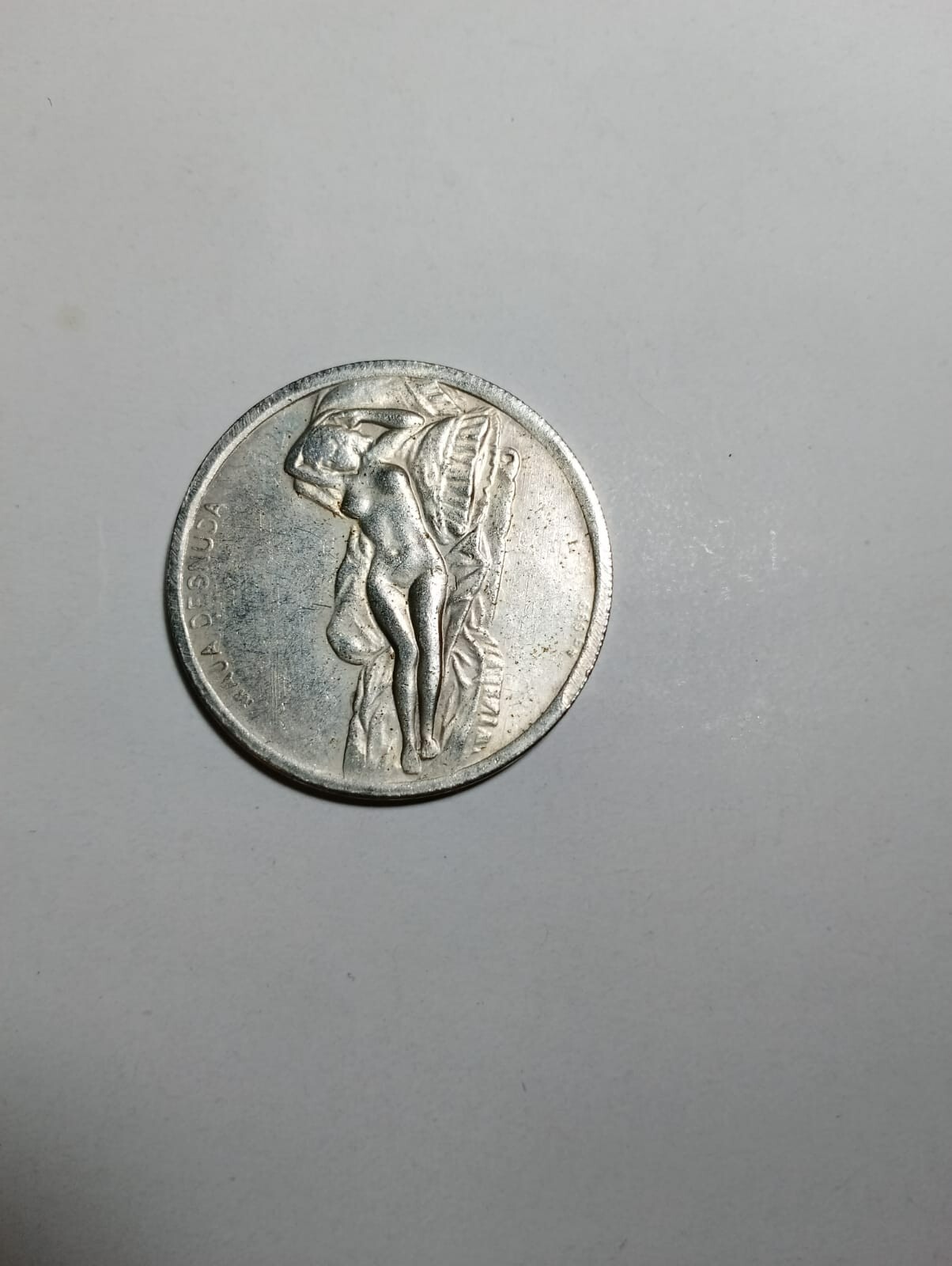 rare Silver Coin Leonardo Code Nude Woman Girl Vintage Artist Vatican ...