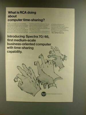 1967 RCA Spectra 70 Computer Ad - Time-Sharing | eBay