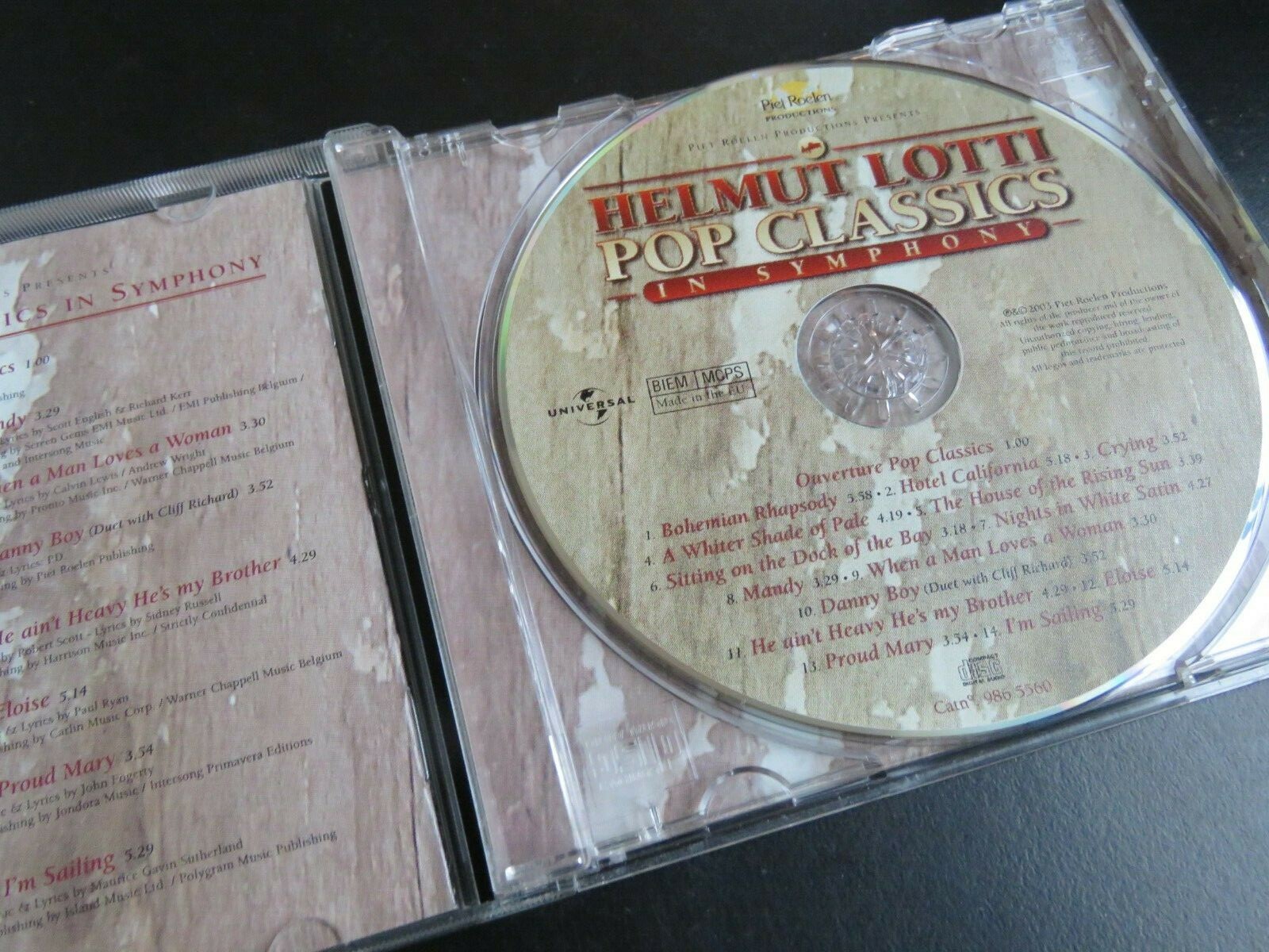 HELMUT LOTTI - Pop Classics In Symphony CD / UNIVERSAL - 985 5560 / ...