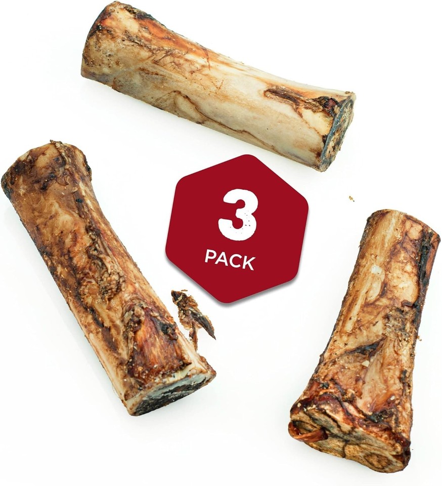 Marrow Bones for Dogs, 3 Pack - USA Packed Healthy Dog Treats, Dog ...