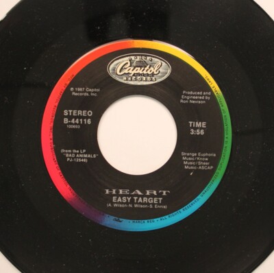 Heart 45 Easy Target I Want You So Bad On Capitol Records Ebay