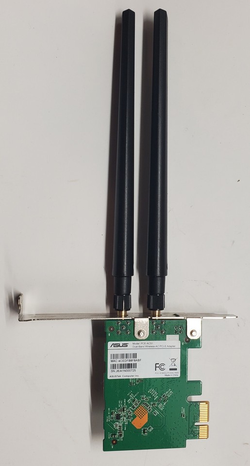 ASUS PCE-AC51 Wireless AC750 Dual Band PCI-E Express Adapter | eBay