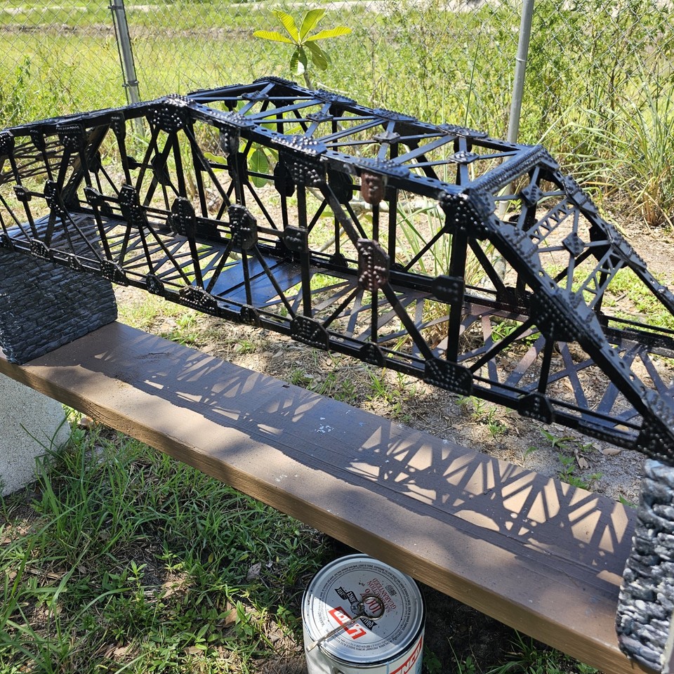 M1847 Through Truss Bridge HO gauge, 1/87" scale. Model Railroad RTR ...