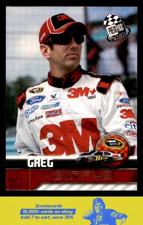 2010 Press Pass Greg Biffle Gold #13 Roush Fenway Racing/3M | eBay