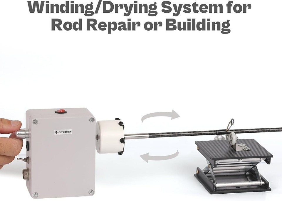 Quiet Fishing Rod Wrapping Machine with Epoxy Dryer - Durable Rod ...