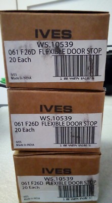 3 NEW Ives 061 F26D Flexible Door Stop Satin Chrome Steel 60 pcs OEM ...