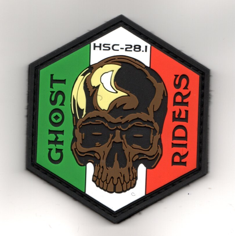 HSC-28 DET-28.1 ON TOP HOOK & LOOP SKULL GHOST RIDERS PVC PATCH | eBay