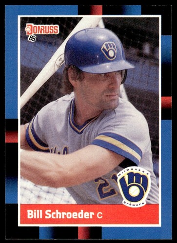 1988 Donruss Baseball Card Bill Schroeder Milwaukee Brewers #419 | eBay