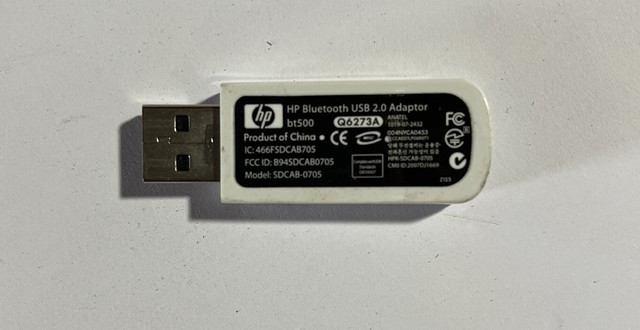 HP Bluetooth USB 2.0 Adapter Bt500 Sdcab-0705 for sale online | eBay