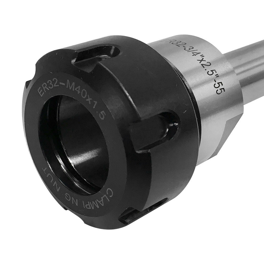 3/8'' x 16 Draw Bar Threads Straight 3/4'' x 2.5" Shank ER32 Collet ...