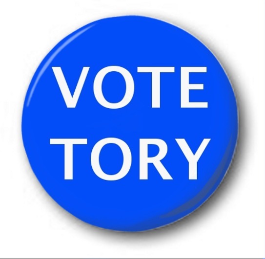 VOTE TORY - 25mm 1" Button Badge - Novelty Election Brexit ...