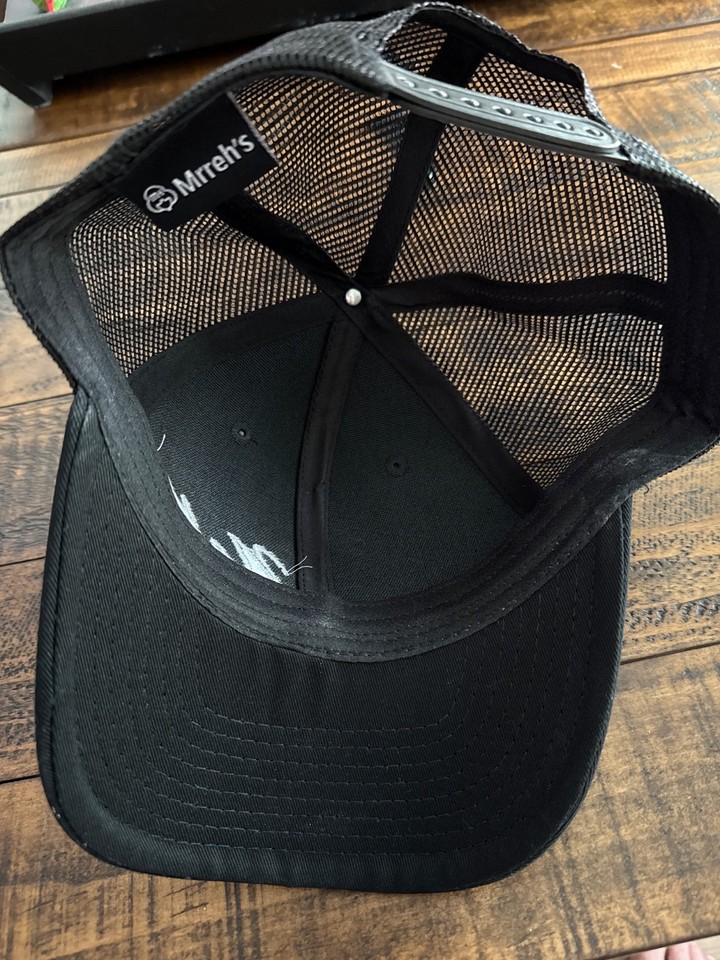 Nelly tour hat black with Nelly written in white, mesh back, adjustable ...