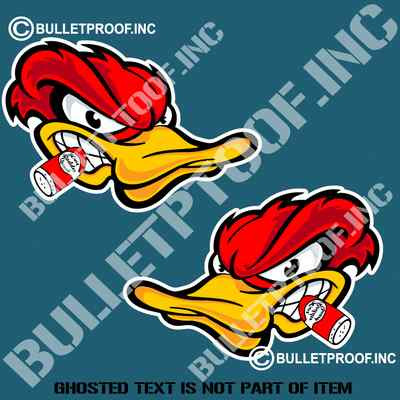 HOT ROD DUCK Decal Sticker Set Vintage Retro Americana Rat Rod Hot Rod ...