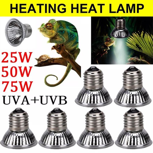 UVA+UVB 25W-75W Reptile Heat Basking Light Bulb Lamp Lizard For ...