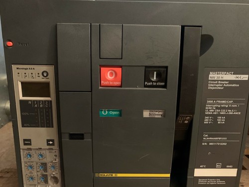 NW30H Square D 3000 Amp 600V 3 Pole Draw Out Circuit Breaker ...