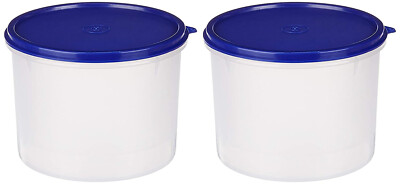 Round Plastic Container, 2.2 litres, Set of 2, Blue | eBay Australia
