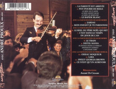 ANDRE PROULX C'EST DANS L'TEMPS DU JOUR DE L'AN NEW CD 68381409126| eBay