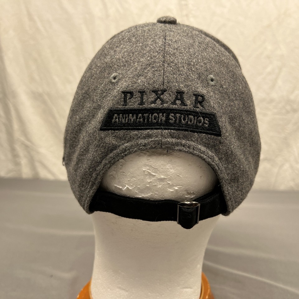 Disney Pixar Animation Studios Logo Cap Adult Adjustable Gray Black Hat ...