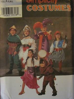 7294 Vintage Simplicity SEWING Pattern Childs Halloween Costumes S,M,L ...