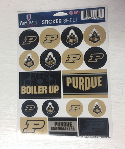 Purdue Boilermakers Vinyl Sticker Sheet 17 Decals 5x7 Inches Free ...