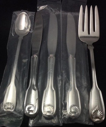 Reed & Barton Colonial Shell Stainless Steel Flatware Group of 5 ...