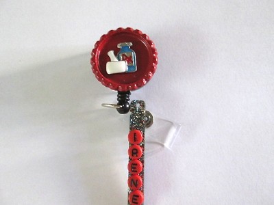 ID BADGE RETRACTABLE REEL MAGNET OR CLIP, PILL RX,HOSPITAL,PHARMACIST ...