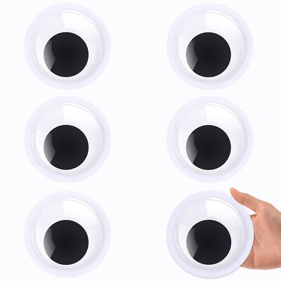 6 Pack 4 Inch Large Googly Wiggle Eyes Self-Adhesive Sticker Eyes for ...