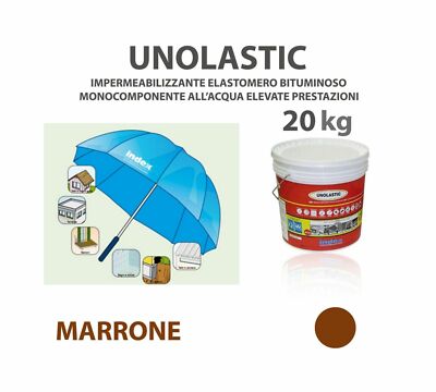 Unolastic Impermeabilizzante monocomponente colore Marrone Kg 20 Index ...