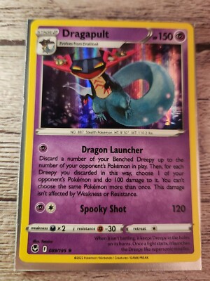 Dragapult 089195 Silver Tempest Pokemon Holo Rare Nm Ebay