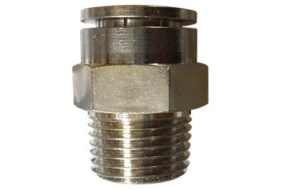 Pneumatic male straight connector (MPC) Ø 12 mm with thread BSPT R3/8 ...