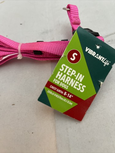 Small Pink Step-In Harness By Vibrant Life Chest 8 to 14 Inches | eBay