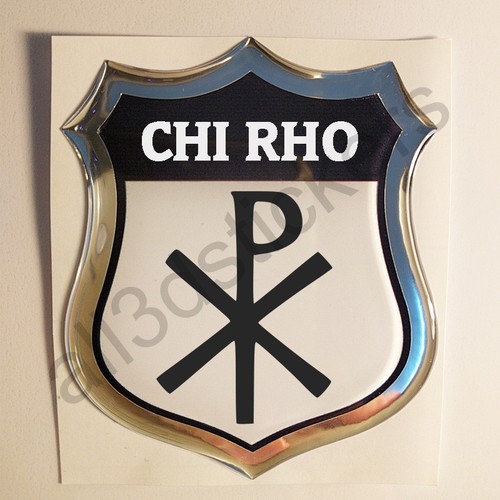 Chi Rho Sticker Emblem 3D Resin Domed Gel Car Flag Decal Vinyl Symbol ...