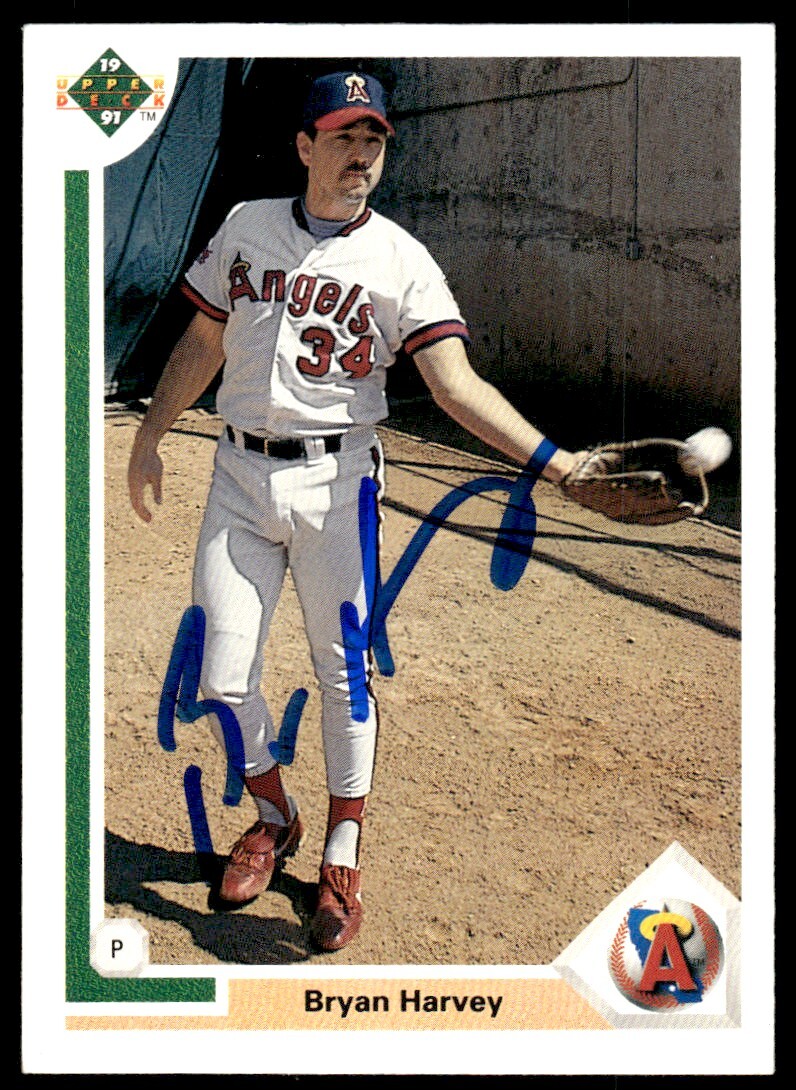 1991 Upper Deck Baseball Bryan Harvey Auto California Angels #592 ...