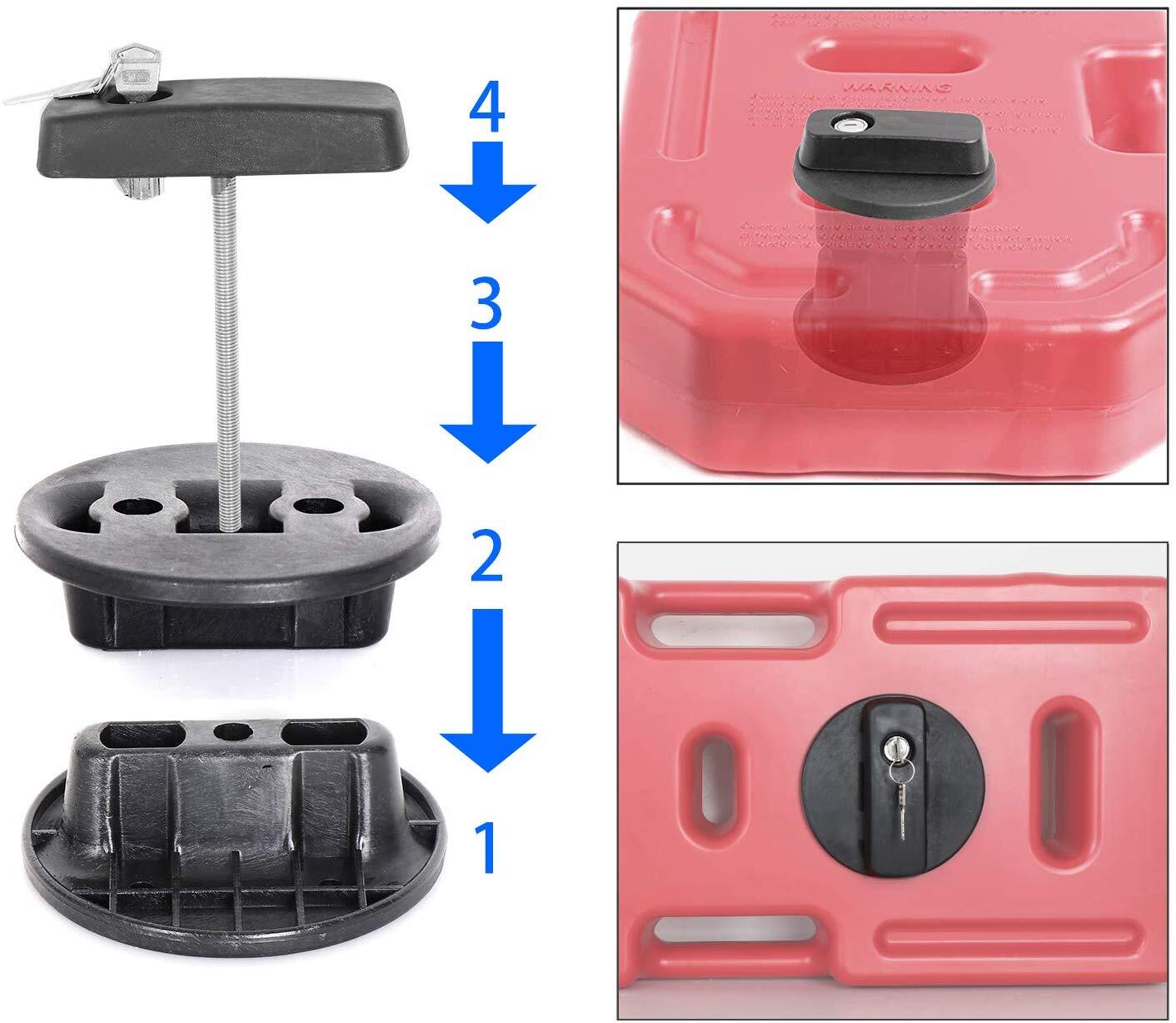 Can Mount Lock for 5 Gallon 20L Gasoline Pack Gas Container Fuel Can ...