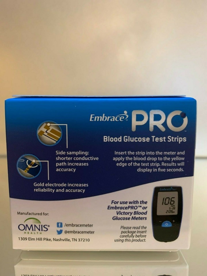 Embrace Pro Blood Glucose Test Strips 600 Count. EXP 02/2027 FREE ...