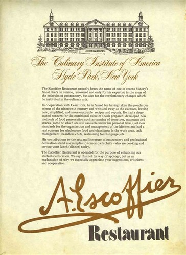The A. Escoffier Restaurant Menu Culinary Institute of America Hyde ...