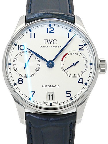 IWC Portuguese Automatic 7 Days IW500705 Silver Men's Used Watch #71121 ...