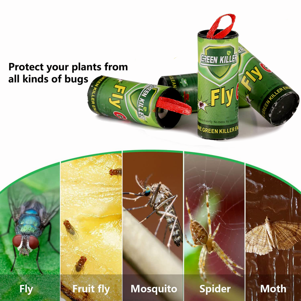 16 Rolls Fly Sticky Trap Paper Insect Bug Catcher Strip Fly Sticker Non ...
