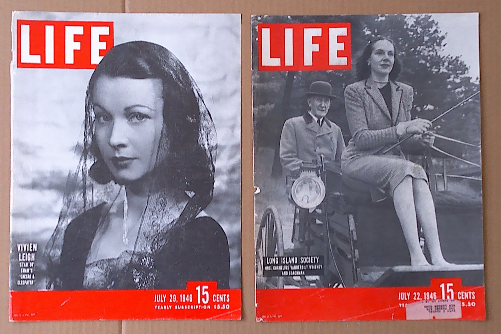 Life Magazine COVERS ONLY July 1946 ( Vivien Leigh ) Lot of 2 | eBay
