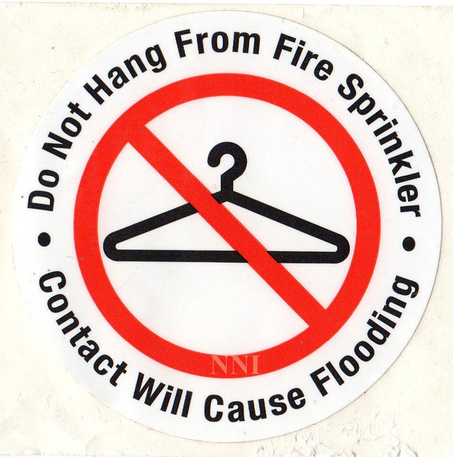 10 Pcs- Do Not Hang from Fire Sprinkler Sign 3" Round sticker | eBay