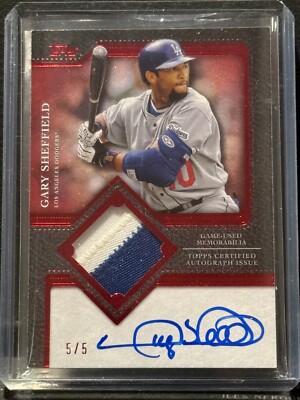 GARY SHEFFIELD 2025 Topps Flagship Autograph Patches Red #TFAP-SHEF ...