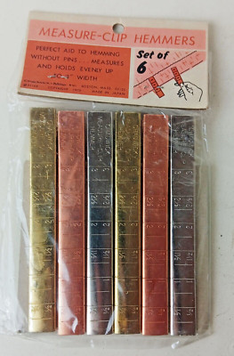 Vintage Chadwick Miller Anodized Aluminum Measure Clip Hemmers Pack Of ...
