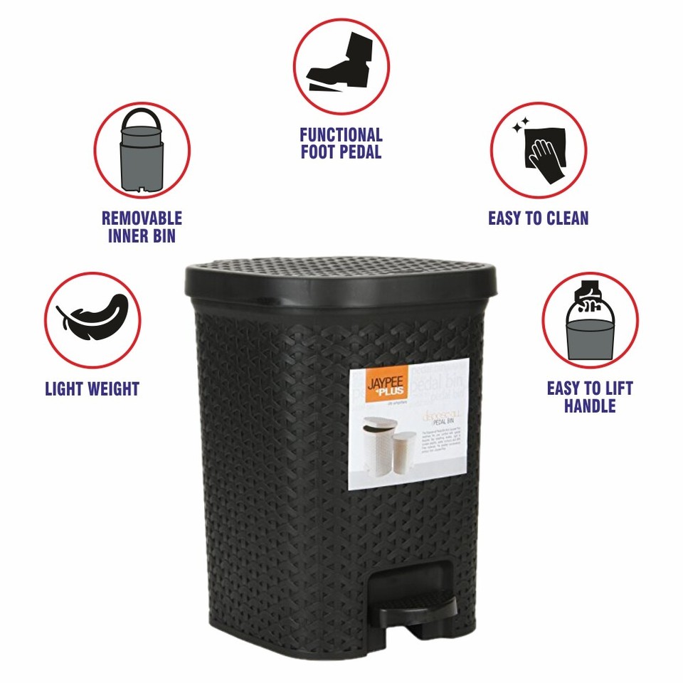 7L/8L/9L/10L Plastic Paper Bins Waste Storage Dustbin Rubbish Home ...