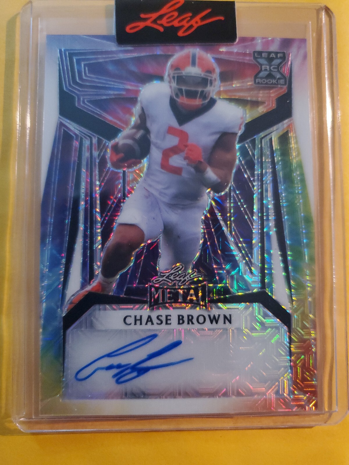 2023 LEAF METAL CHASE BROWN RC 1/1 Tie Dye Mojo AUTOGRAPH PRE ...