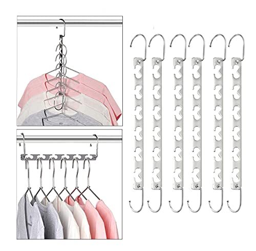 Magic Clothing Sturdy Metal Hangers Wardrobe Closet Organizer Space ...