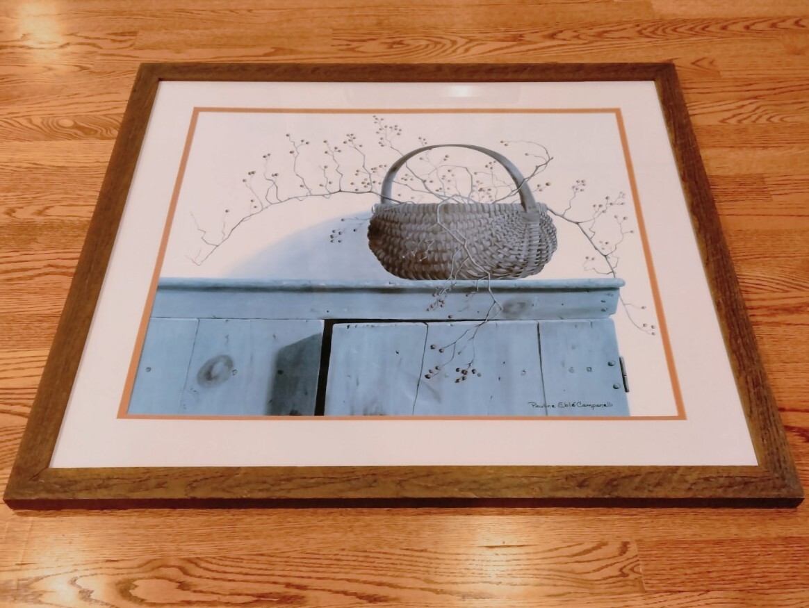 "Wild Rose Berries" 1987 Print by Pauline Eble Campanelli Framed 35x31 ...